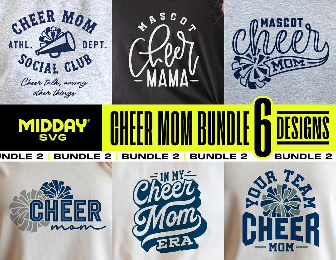 Cheer Mom SVG Bundle, Cheerleader Design, Tumbler, Cricut (digital ...