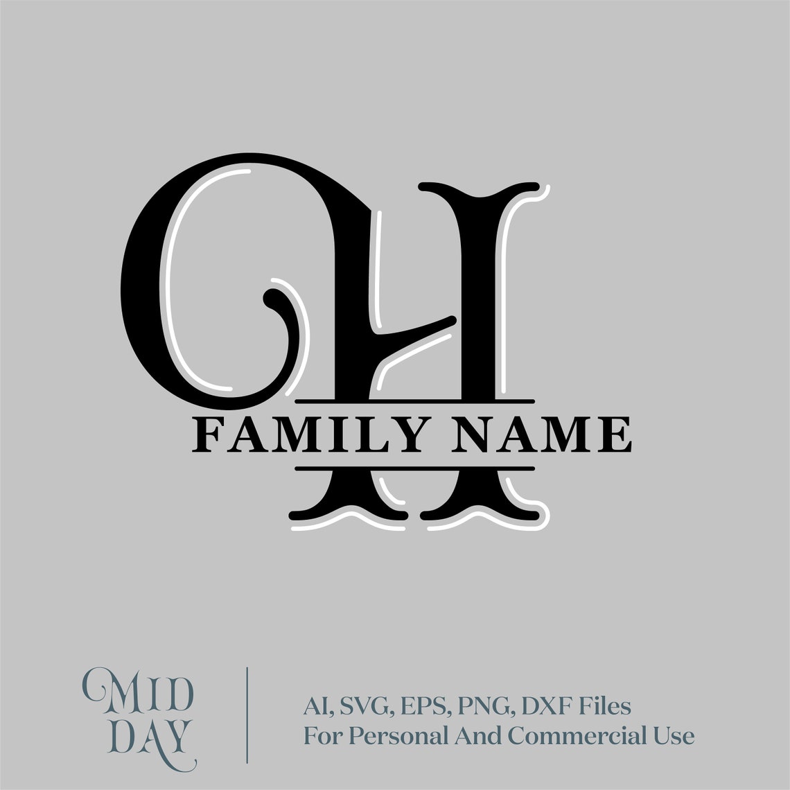 Split H SVG Split Monogram H SVG Split Letter H Monogram | Etsy Australia