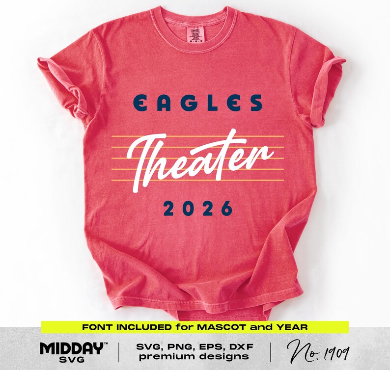 Theater Template SVG, 70s School Spirit Font (digital Download) - Etsy