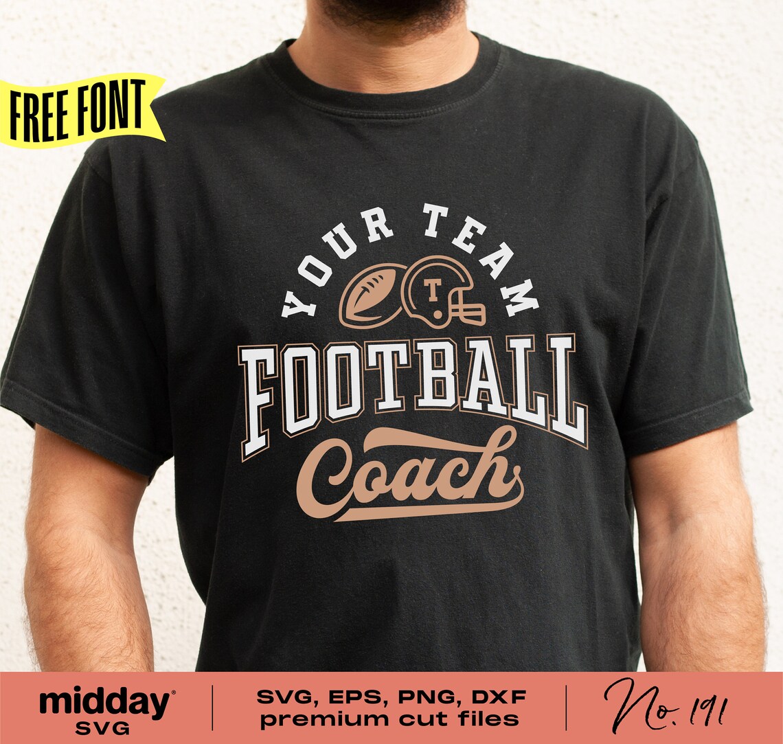 Football Coach Team Logo (svg, Png, Dxf, Eps) (digital Download) - Etsy