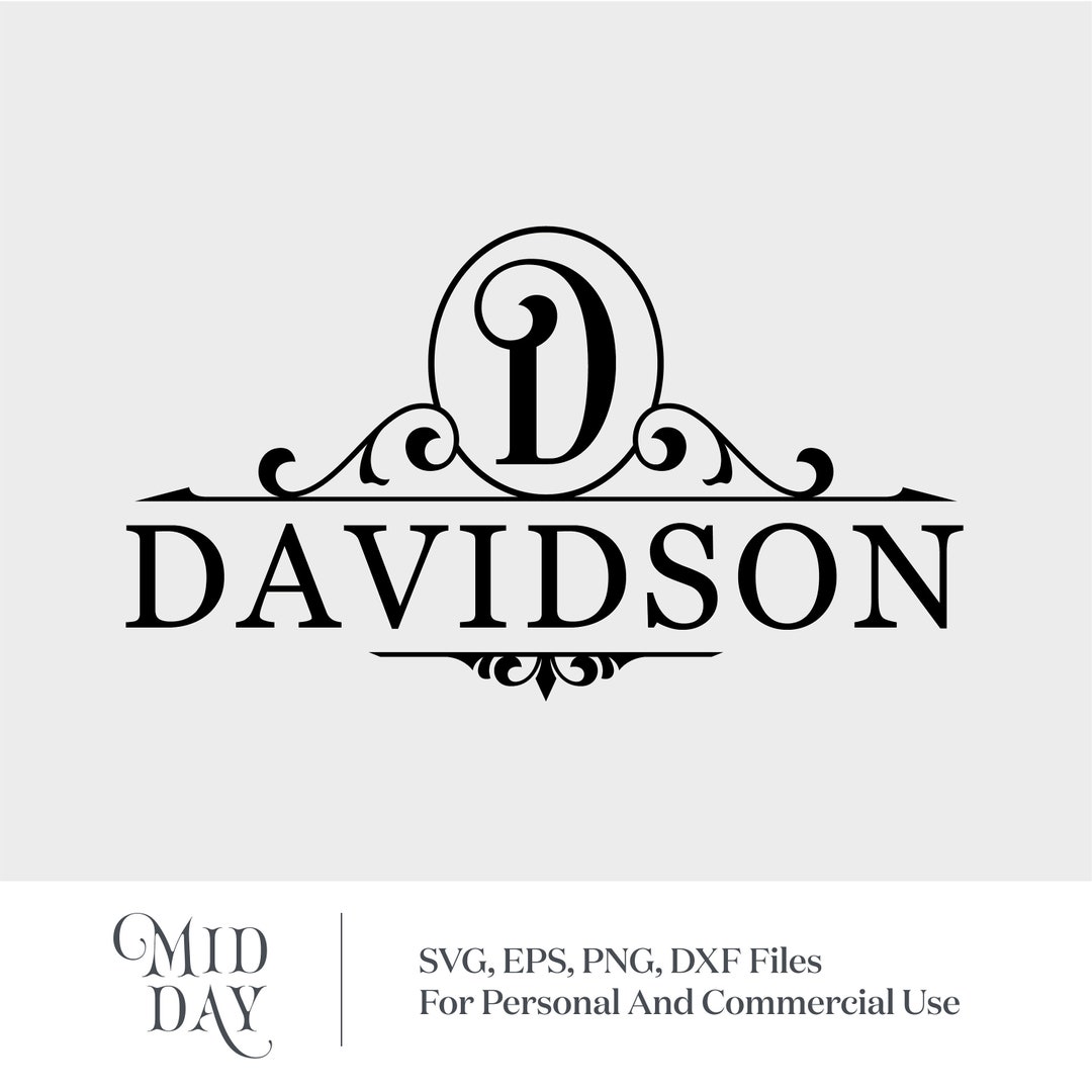 D Monogram Download SVG, Split Letter D Initial Svg, Mailbox Family ...