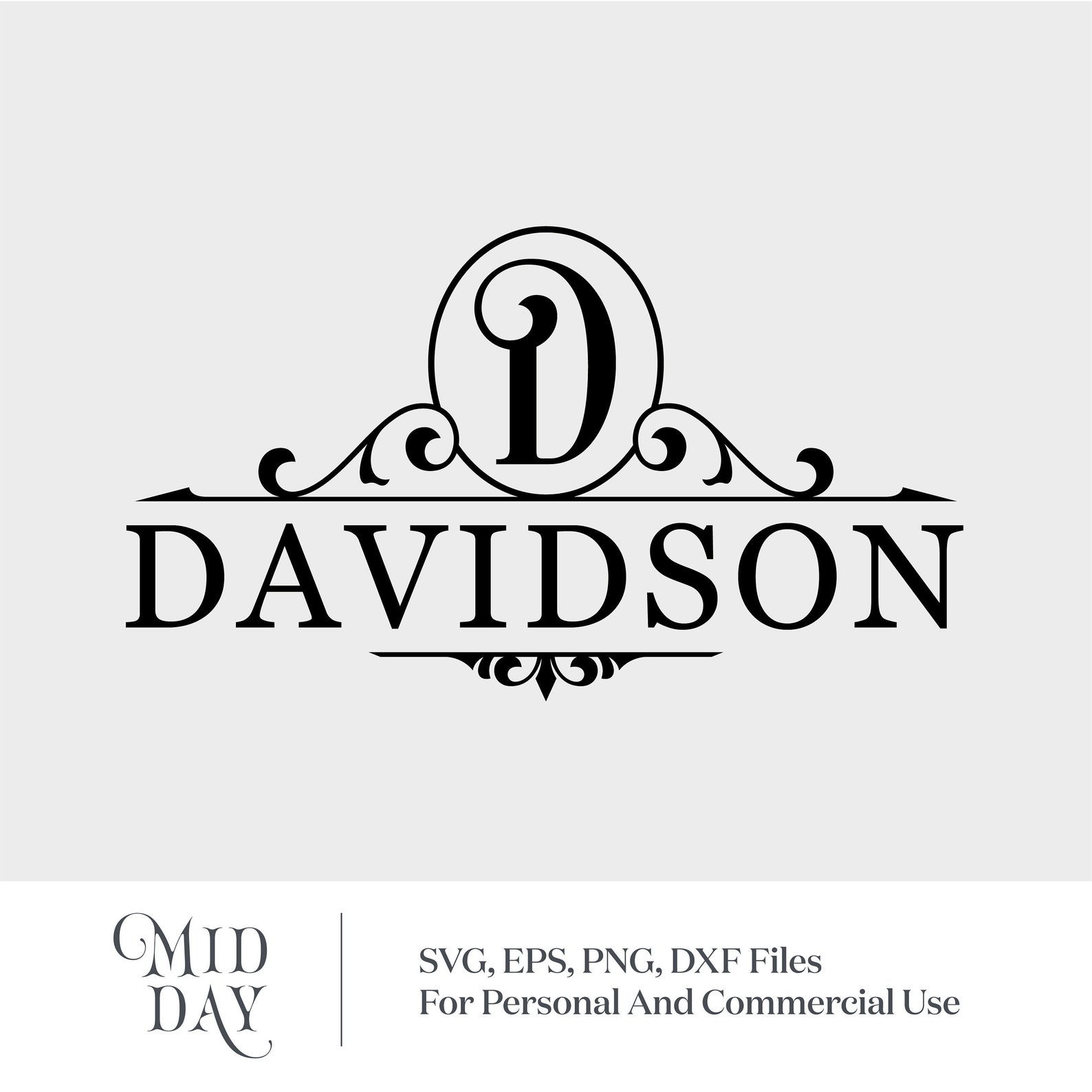 D Monogram Download SVG Split Letter D Initial Svg Mailbox - Etsy