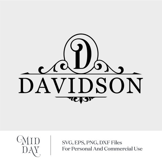 D Monogram Download SVG Split Letter D Initial Svg Mailbox - Etsy