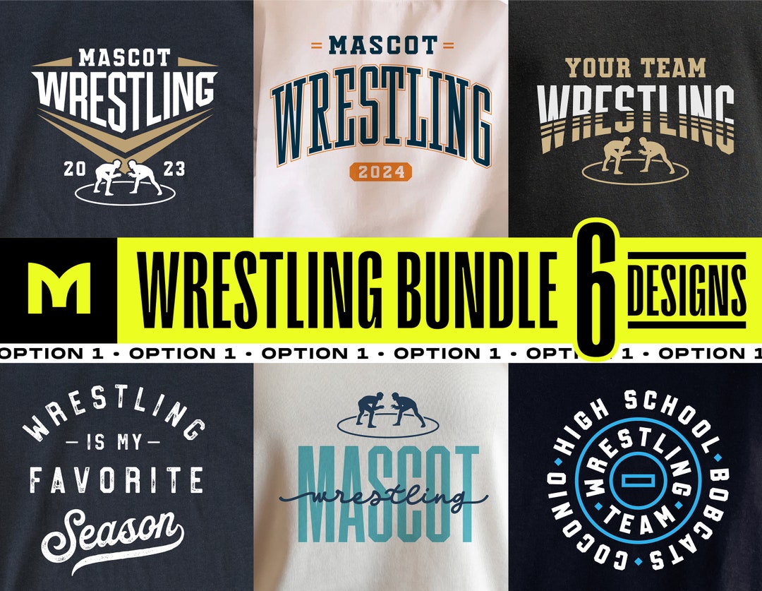 Wrestling Team SVG Bundle, Cricut Silhouette Designs (digital Download ...