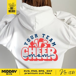 Cheer Mom Svg, Dxf Eps Png, Pom Pom Svg, Cheerleader Team Shirt Design ...