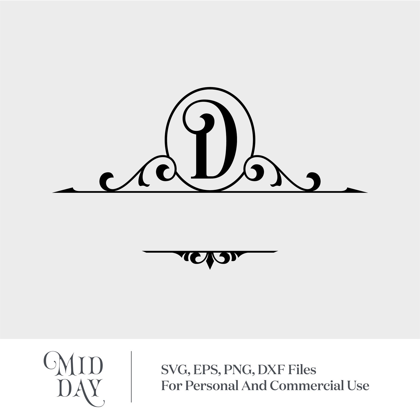 D Monogram Download SVG Split Letter D Initial Svg Mailbox - Etsy
