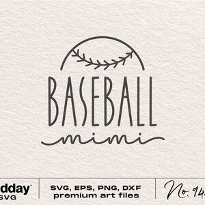 Baseball Mimi Svg, Png Ai Eps Dxf, Baseball Cricut Cut Files ...