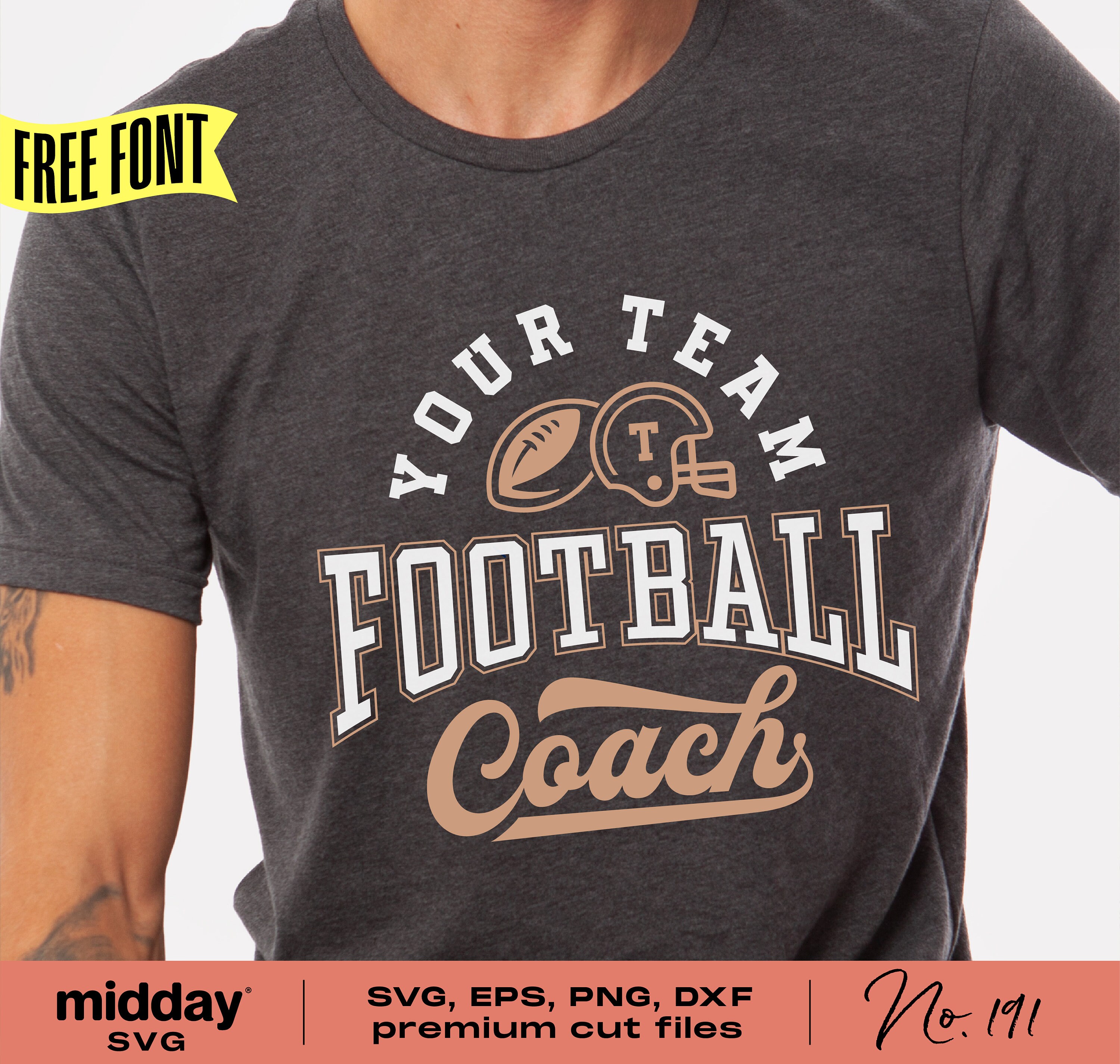 Football Coach Team Logo (svg, Png, Dxf, Eps) (digital Download) - Etsy