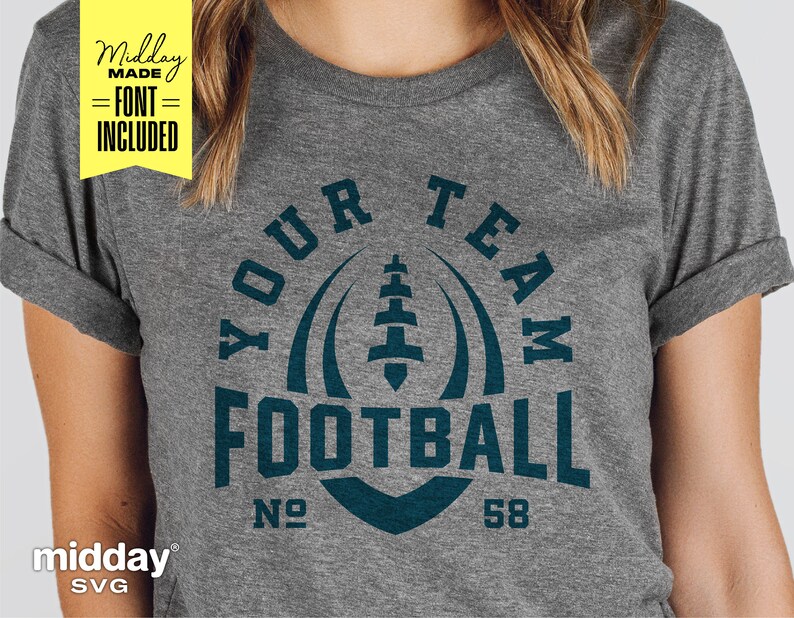 Football Team Logo Template SVG, PNG, Cricut, Silhouette (digital ...