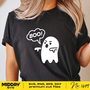 Ghost Booing Svg Png, Thumbs Down, Funny Ghost Svg, Halloween Svg for ...