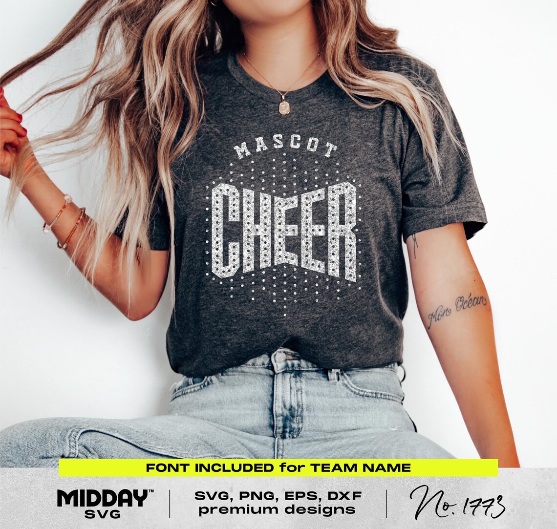 Cheer Team Mascot SVG, Sequin Dot Design (digital Download) - Etsy