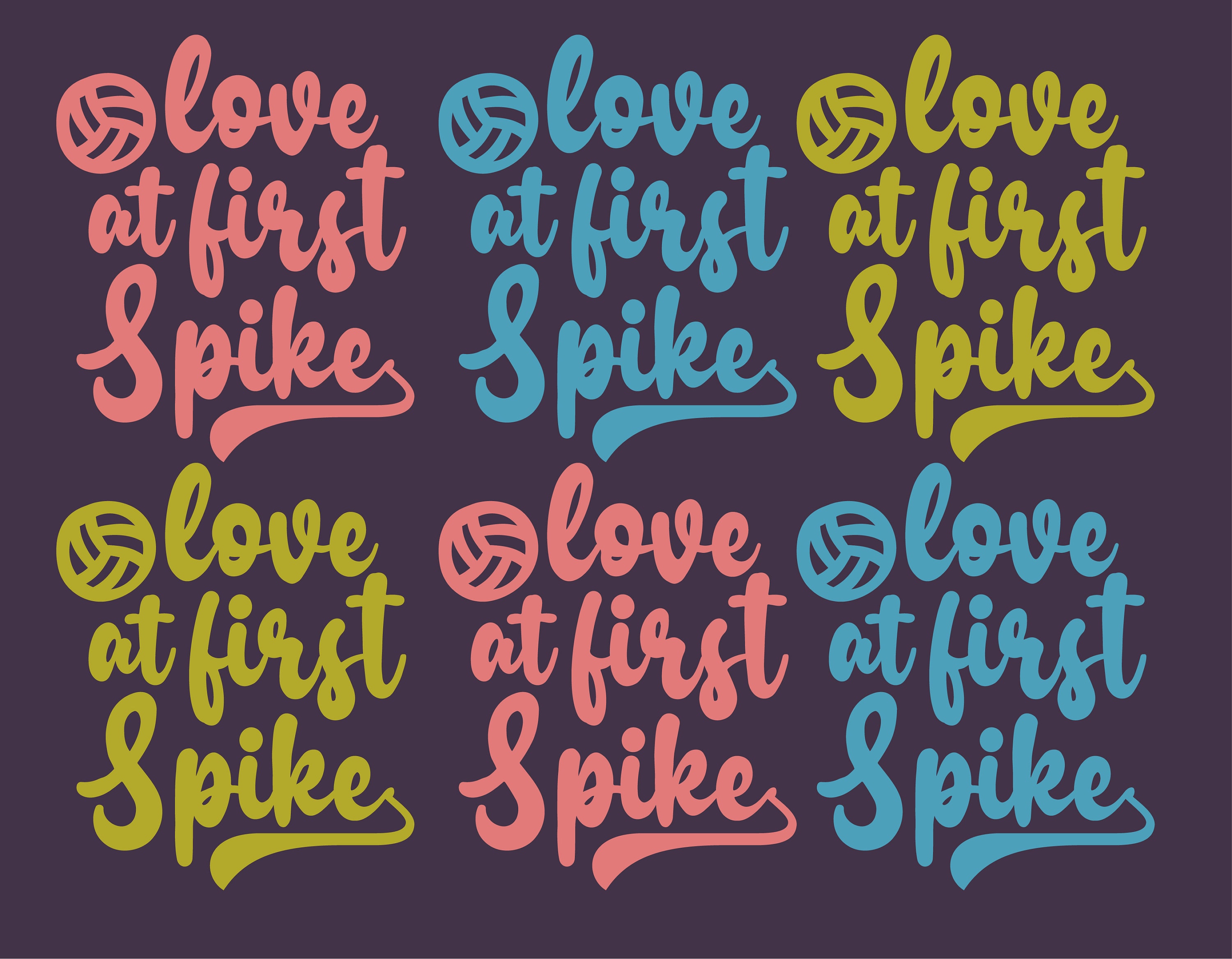 Love at First Spike Svg Volleyball Svg Png Eps Dxf - Etsy