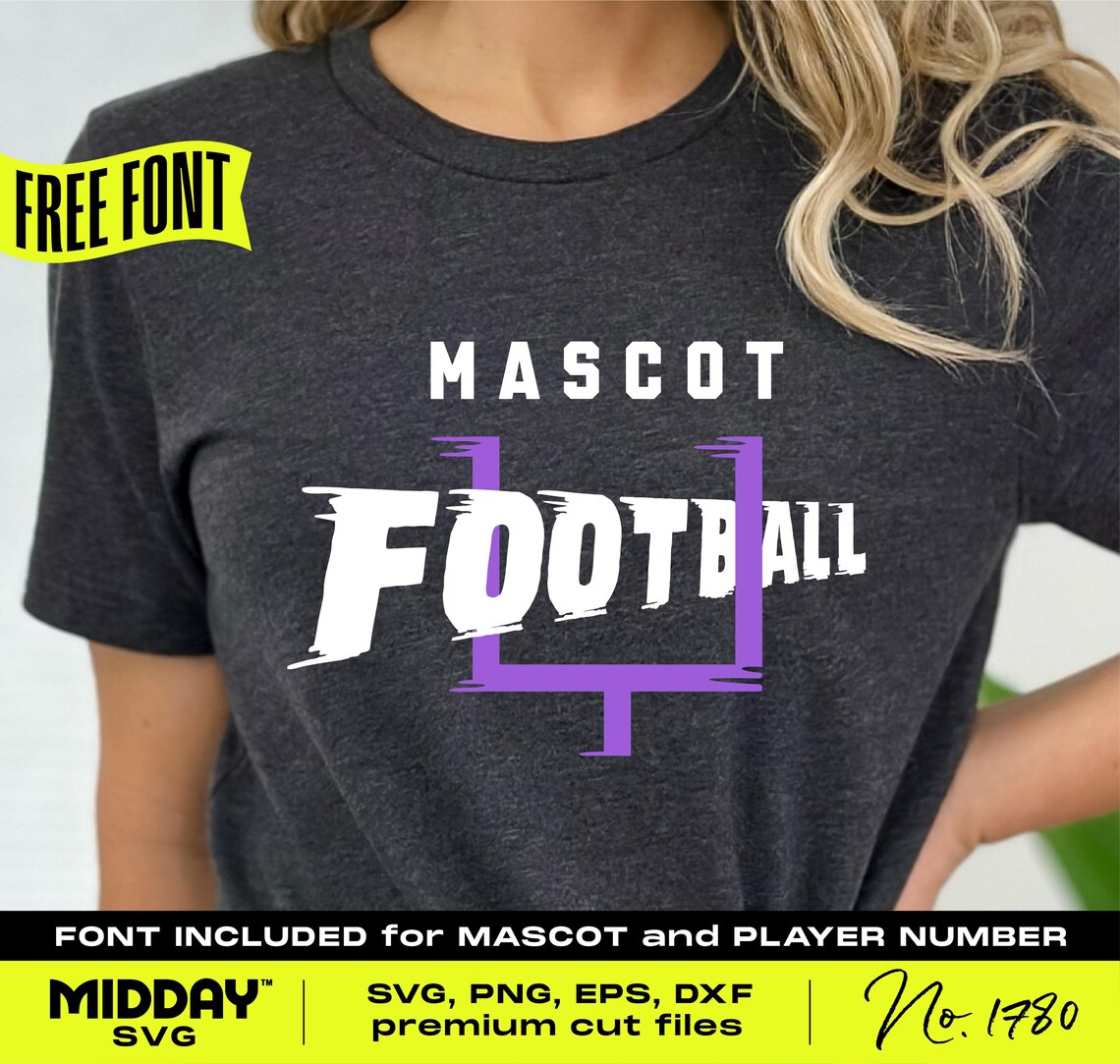 Customizable Football Team SVG, Mascot Font (digital Download) - Etsy