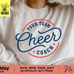 Cheer Coach Team Template, Svg Png Dxf Eps, Customizable Cheerleader ...