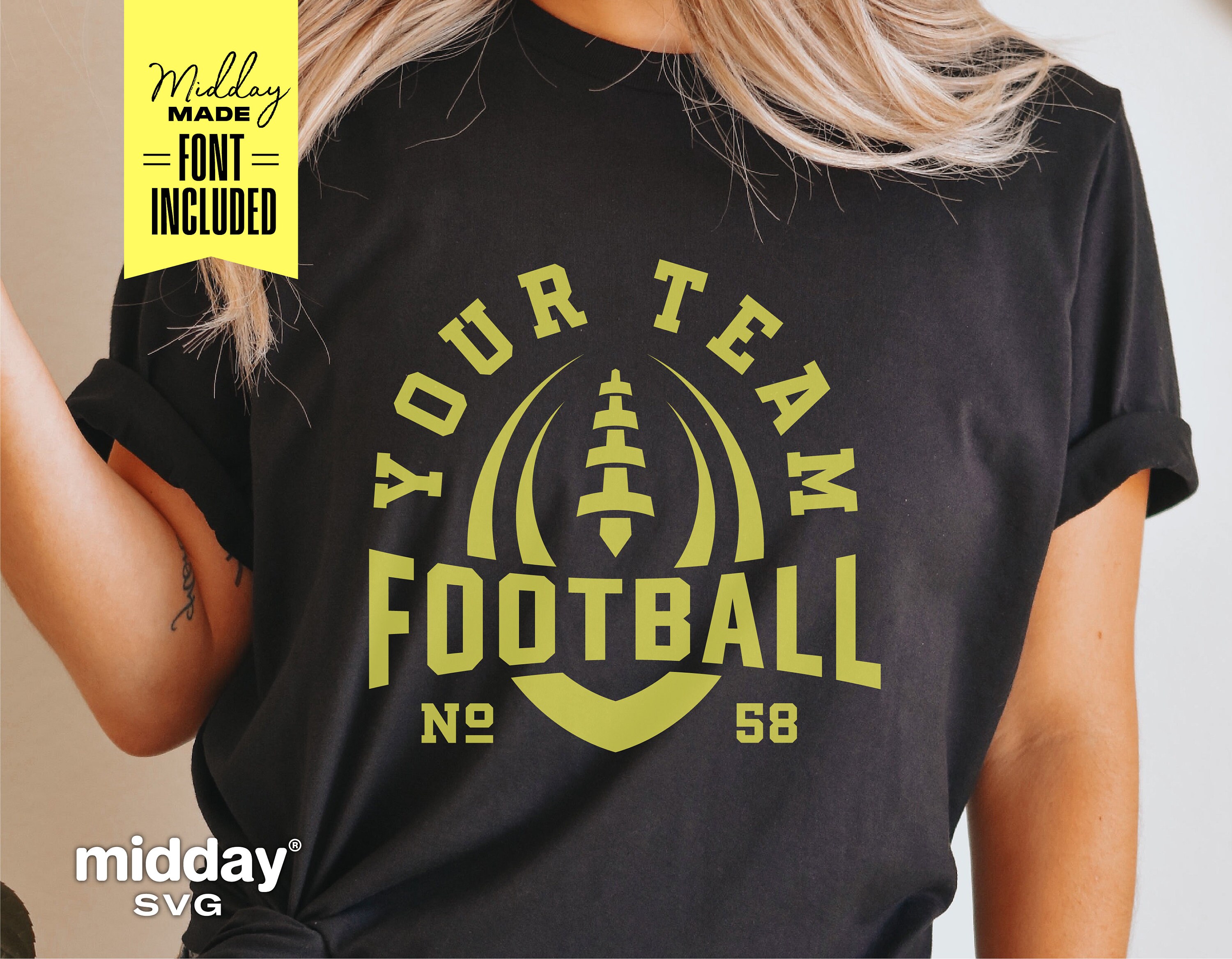 Football Team Logo Template SVG, PNG, Cricut, Silhouette (digital ...