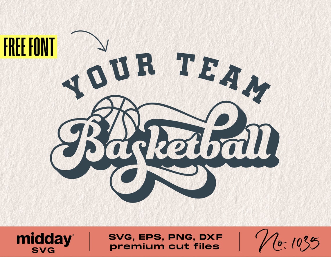 Basketball Team Template, Svg Png Dxf Eps, Retro Basketball Shirt ...