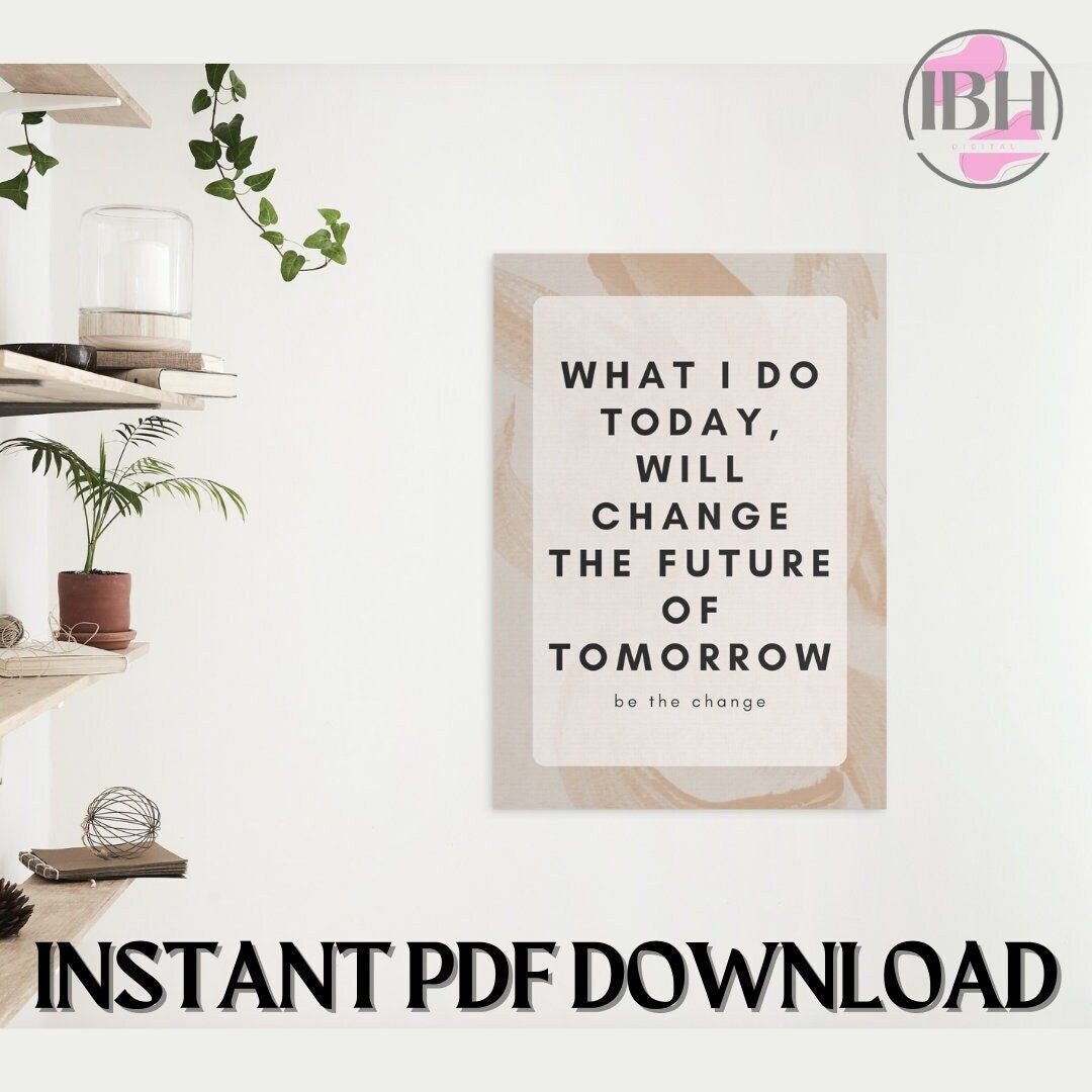 Inspirational Quote - Instant Download - PDF - Print - Etsy