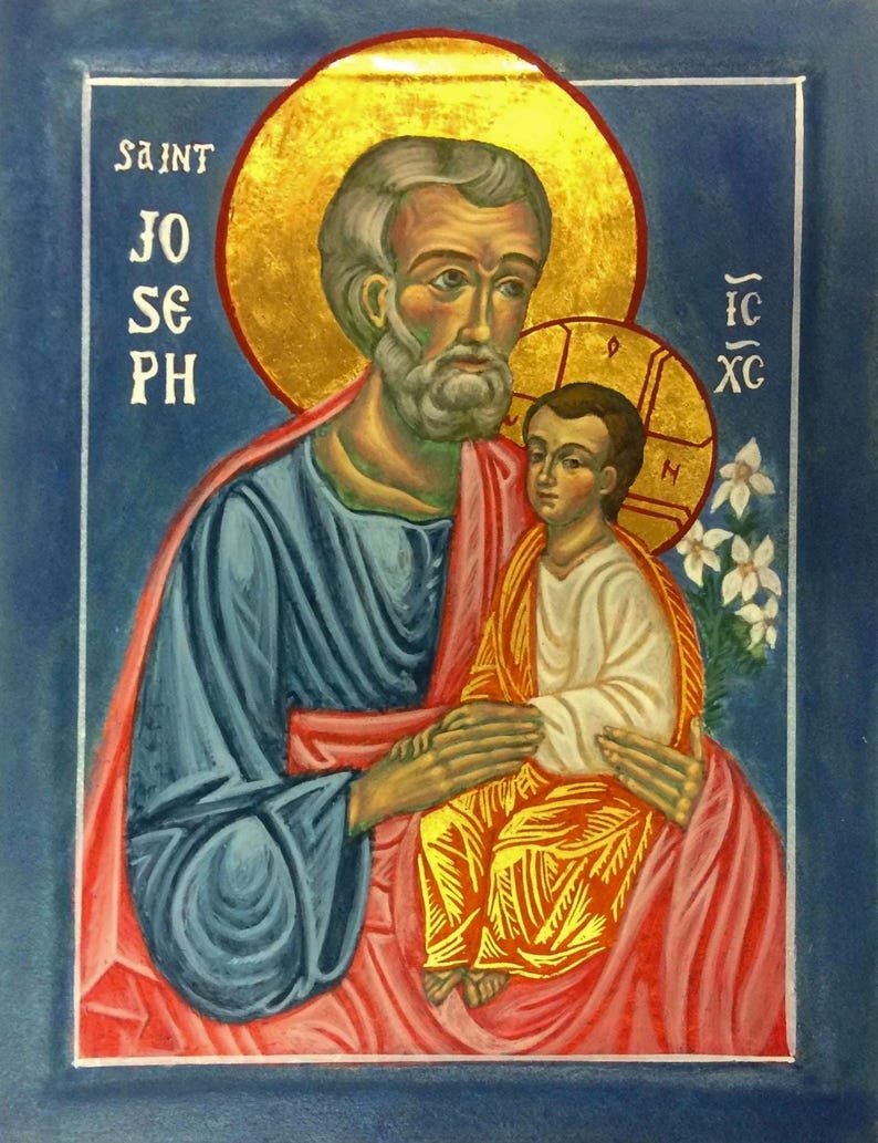 St. Joseph of the Lilies | Giclee Fine Art Print | 18 Cm X 13 Cm ( 7" X ...