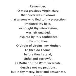 Memorare | A7 Prayer Card - Etsy