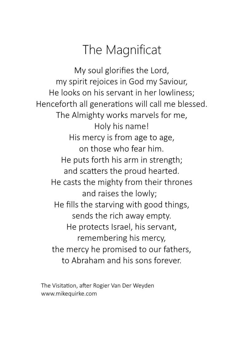 Magnificat L A7 Prayer Card - Etsy