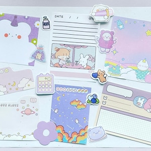 Purple Stationery Set - Etsy