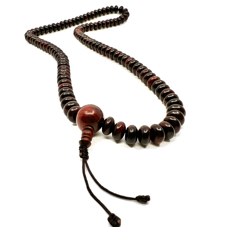 Traditional Tibetan Mala Rounded Flat Sandalwood - Etsy
