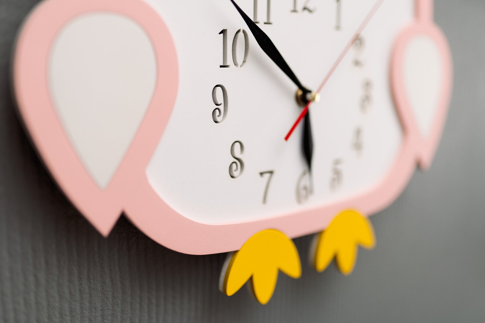 Owl Wall Clock Wooden Clock Baby Room Clock Wall Clock - Etsy