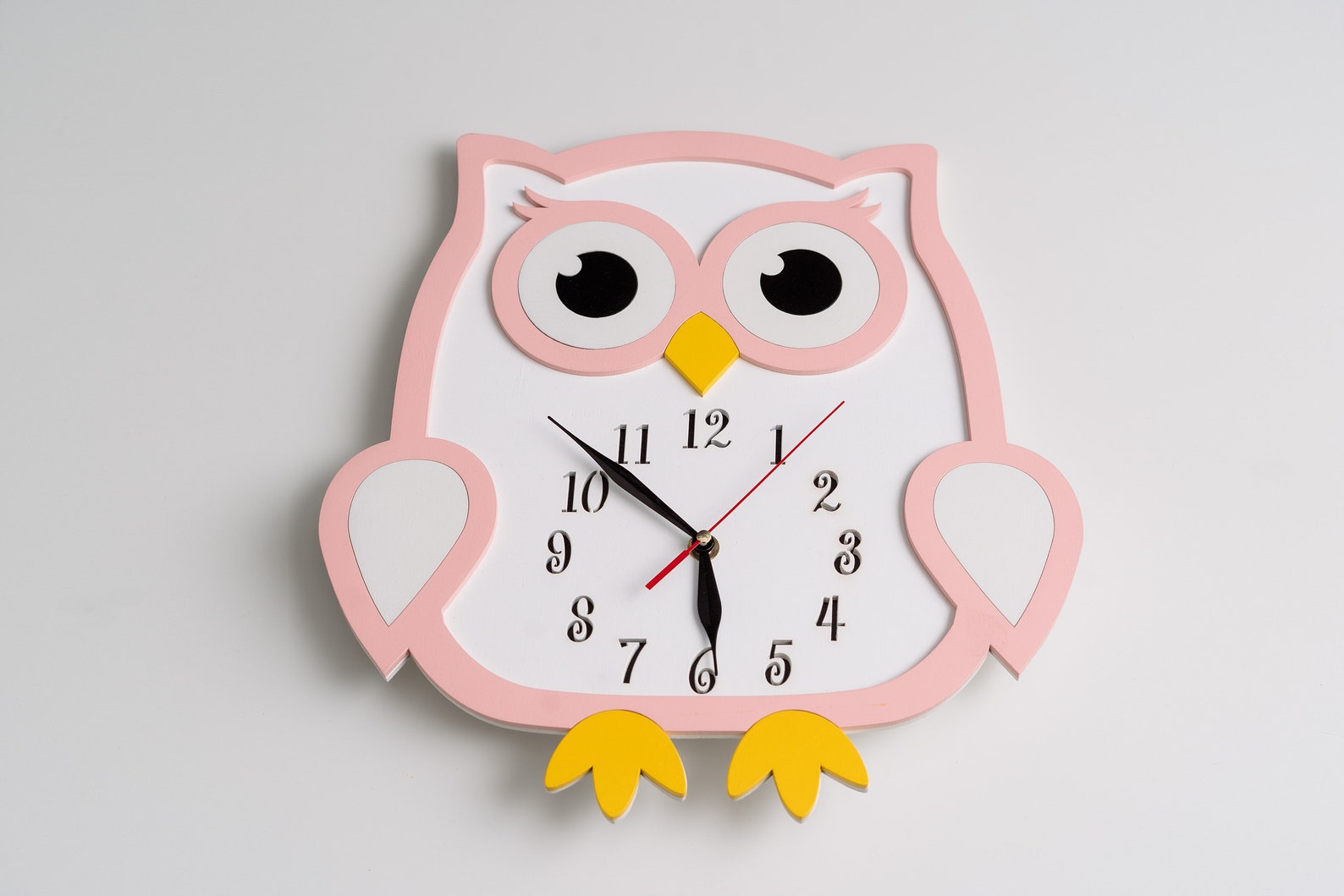 Owl Wall Clock Wooden Clock Baby Room Clock Wall Clock - Etsy