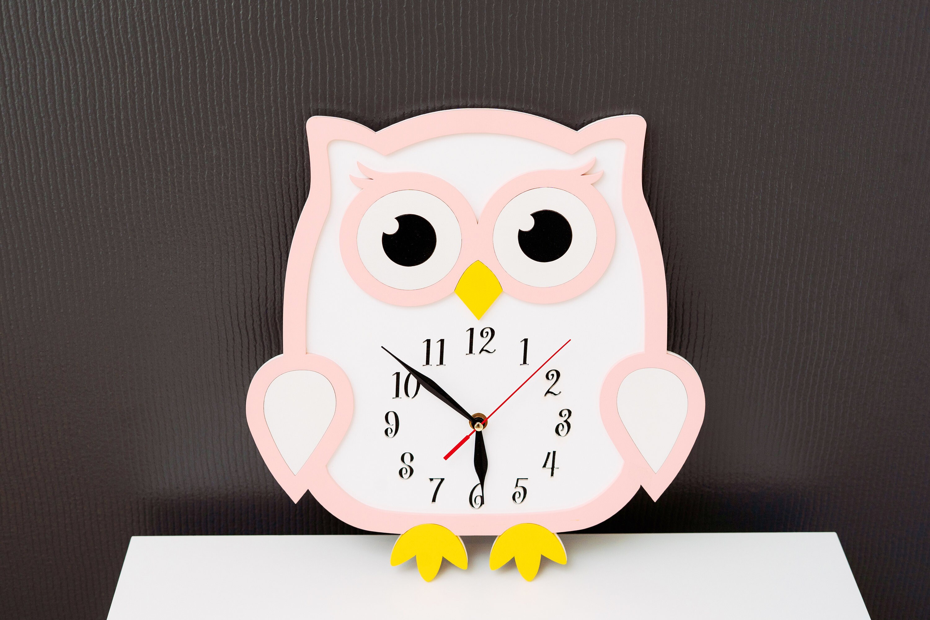 Owl Wall Clock, Wooden Clock, Baby Room Clock, Wall Clock, Wall Decor ...