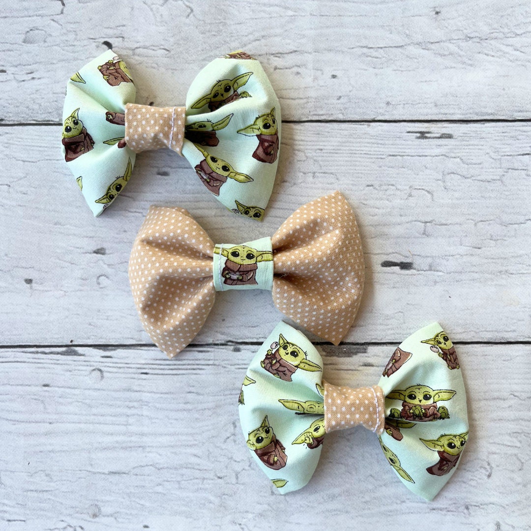Baby Yoda Slide on Dog Bow Tie - Etsy