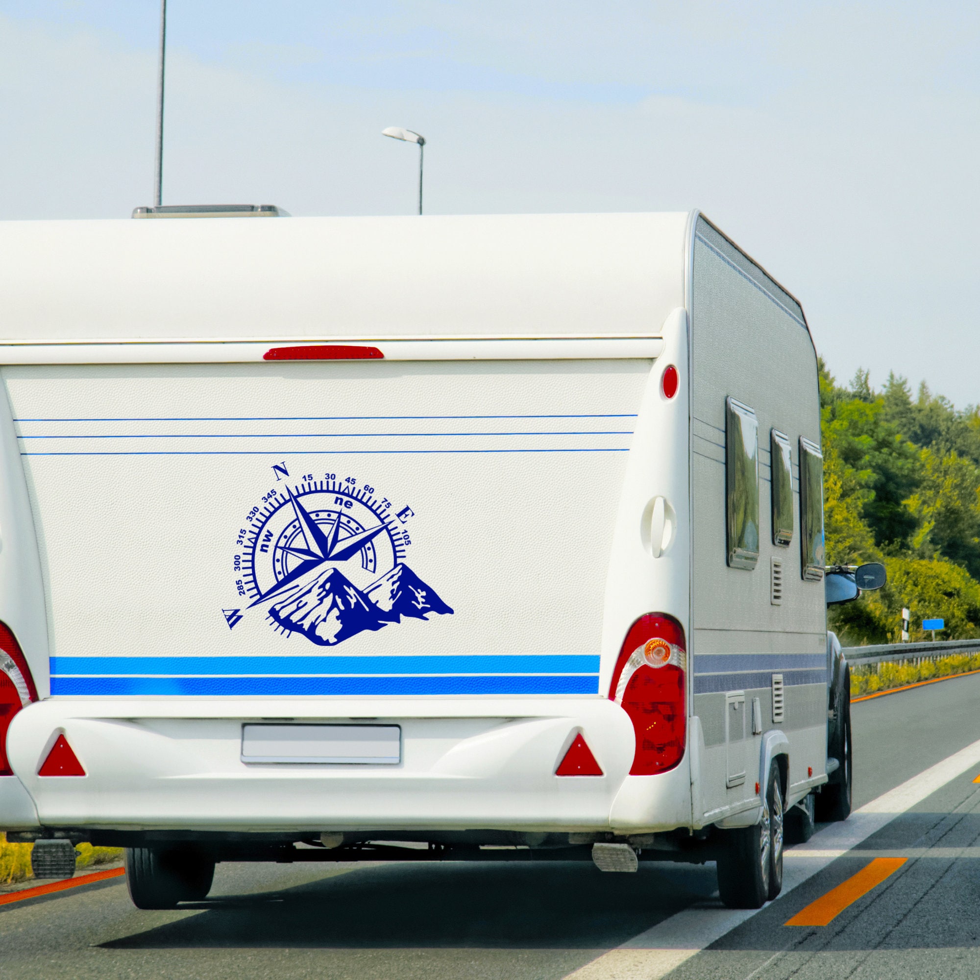 Motorcycle Decal Compass and Mountain Off Road Car Vinly Decal 4x4 ...