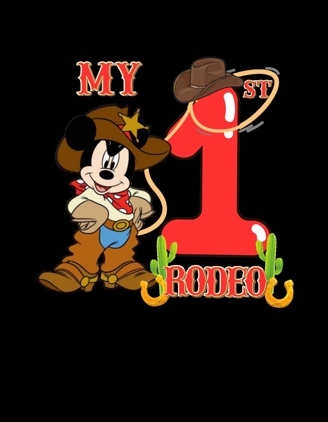 1st Birthday Rodeo Mickey - Etsy