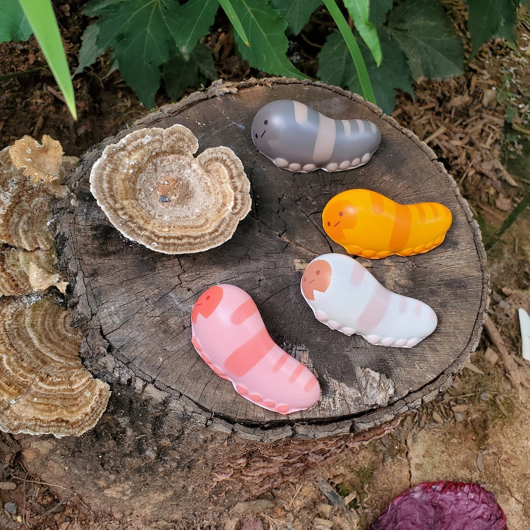 Grub Worm Caterpillar Squishy 3D Toy Stickers - Etsy