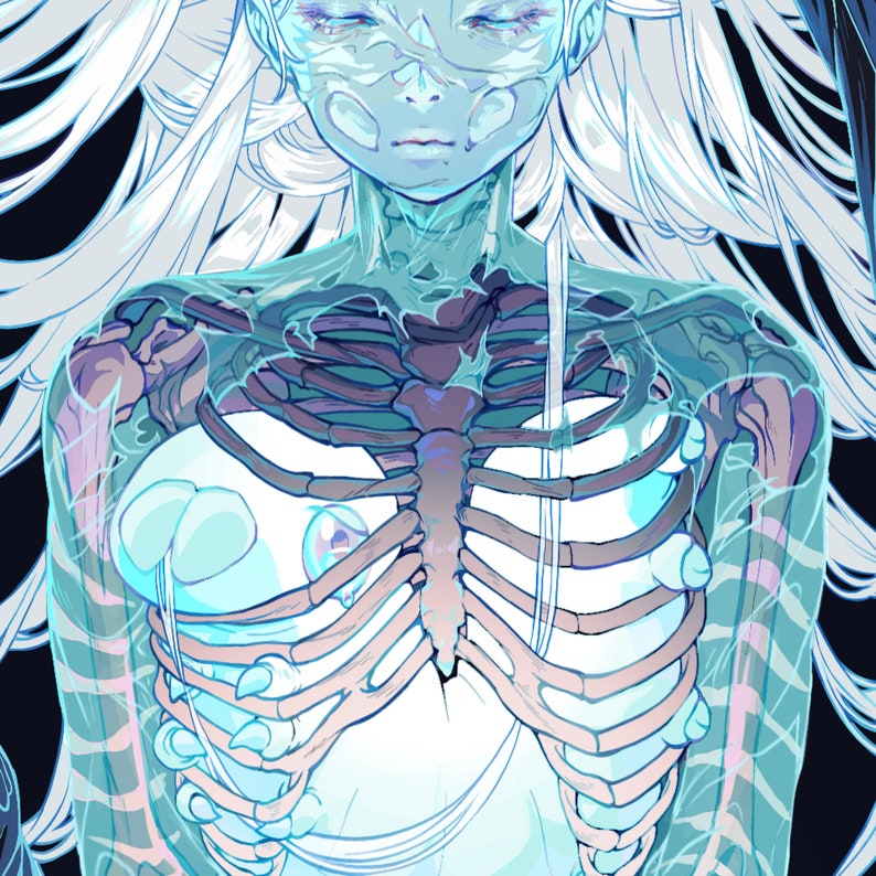 PAPER LARVA Art Print • Dreamy, Aesthetic Anime Wall Decor • Spoopy ...