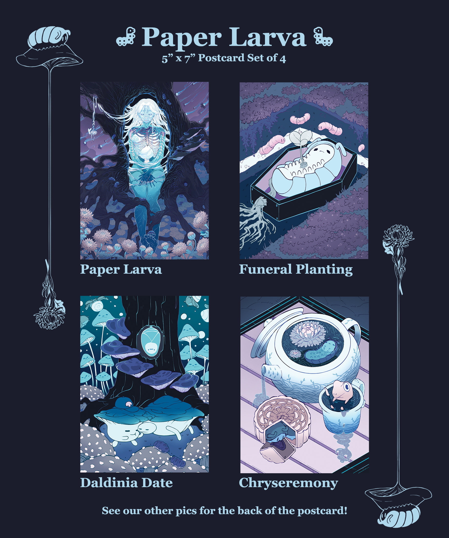 PAPER LARVA Art Postcard Set Dreamy Aesthetic Anime Mini - Etsy