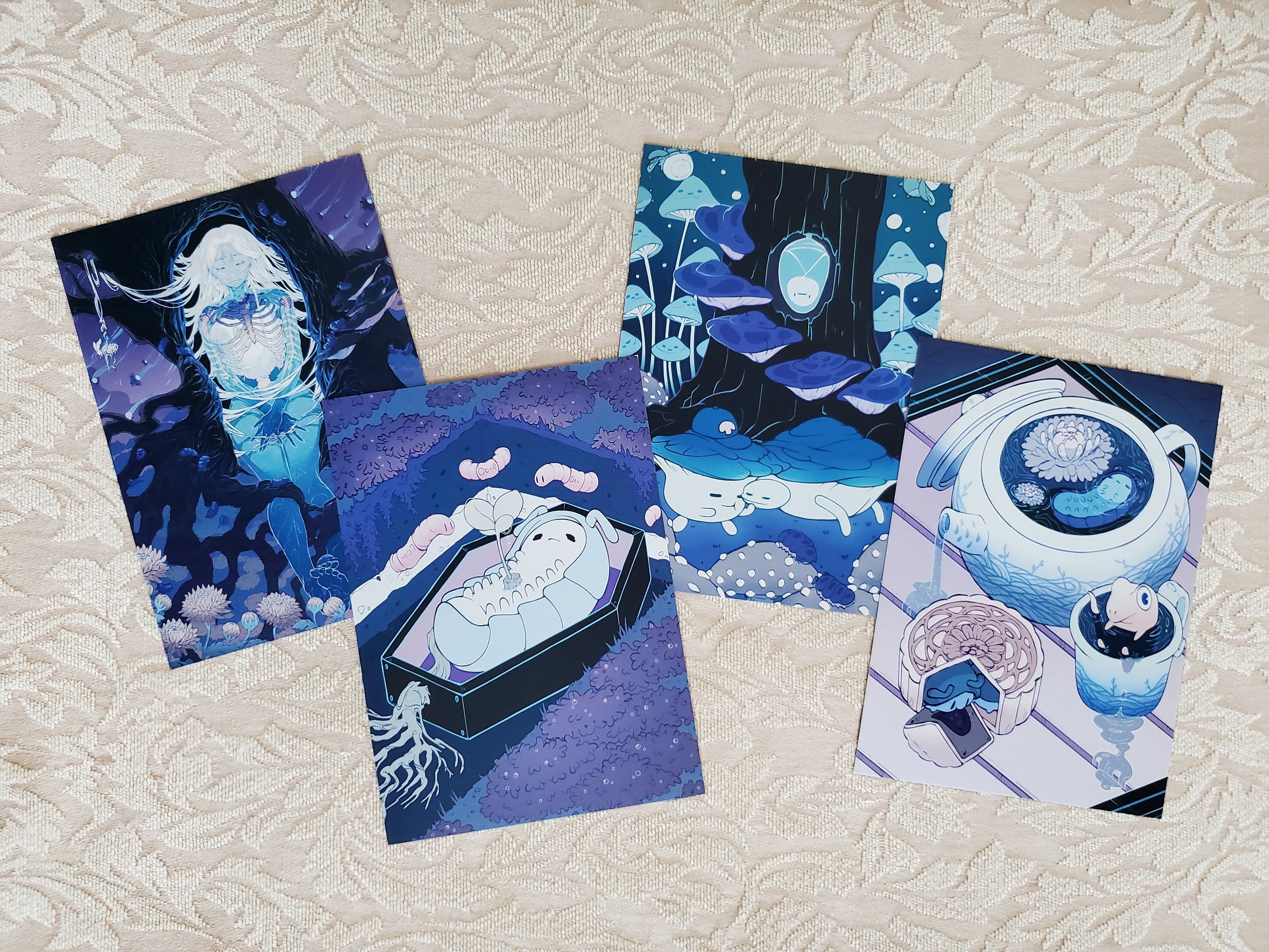 PAPER LARVA Art Postcard Set • Dreamy, Aesthetic Anime Mini Prints ...