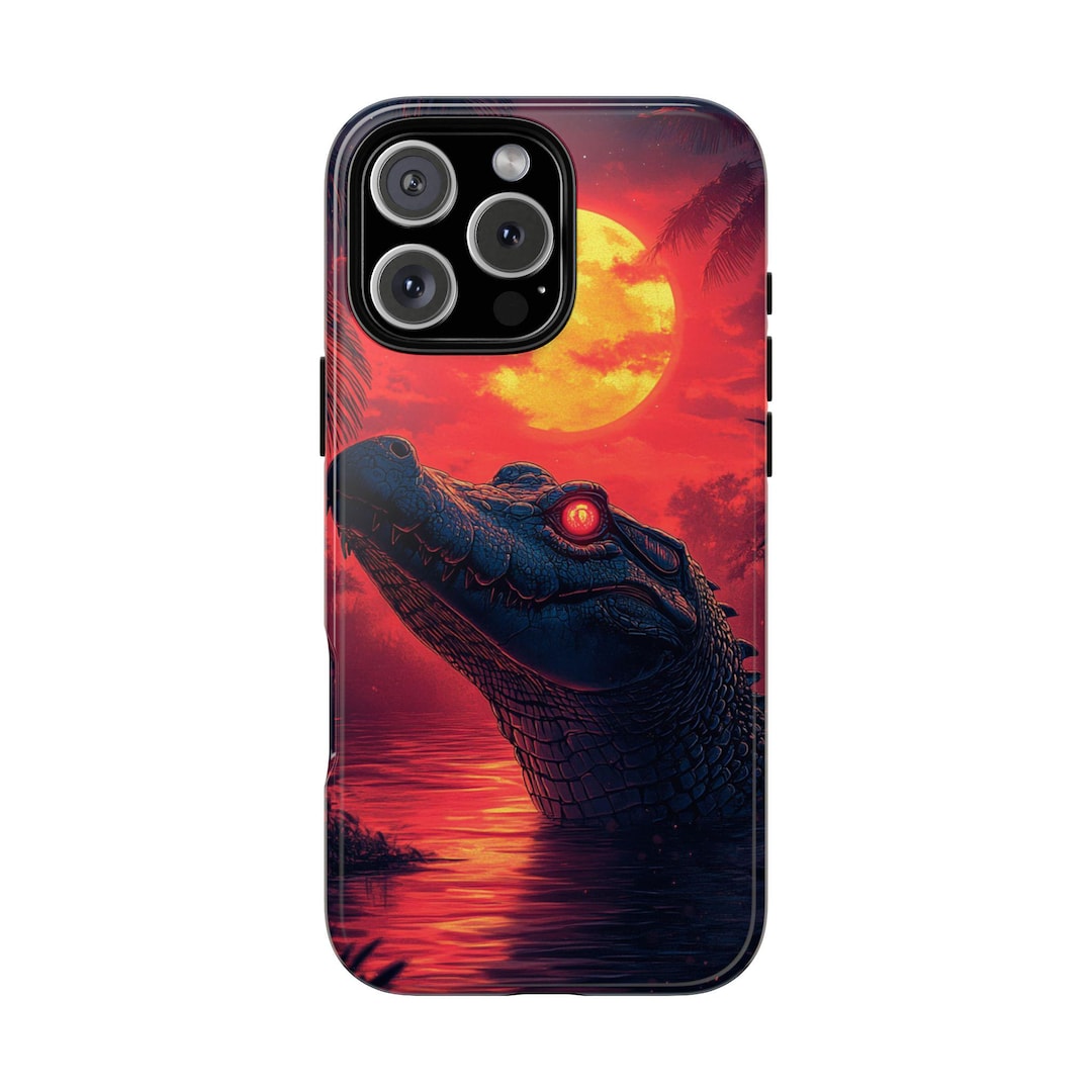 Retro Crocodile Sunset River Alligator Phone Case: iPhone | Galaxy ...