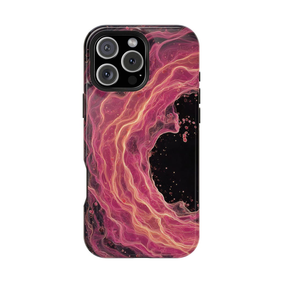 Cosmic Swirl Neon Pink Glow Vortex Phone Case: Iphone, Galaxy, Pixel ...