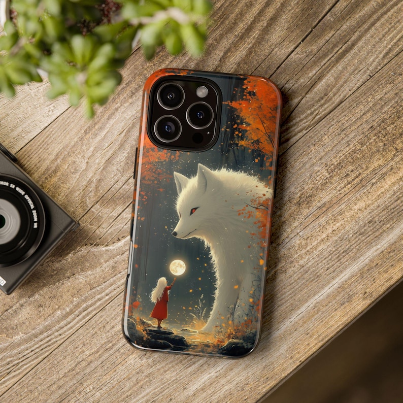 Arctic Fox Girl Moon Forest Art Phone Case, Personalized, Wireless ...