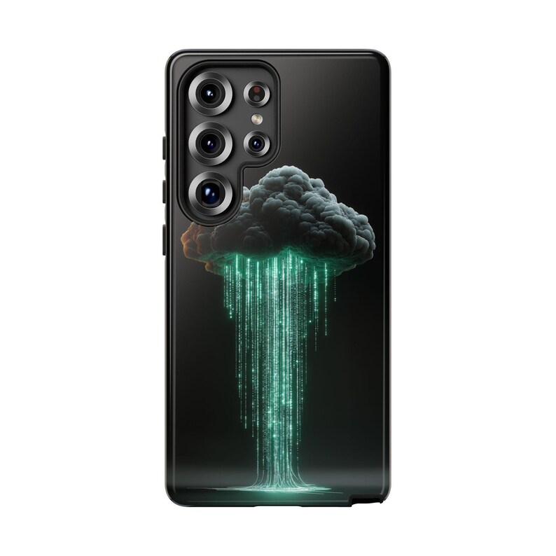 Dark Cloud Raining Green Code Matrix Phone Cover Case: Iphone, Galaxy ...