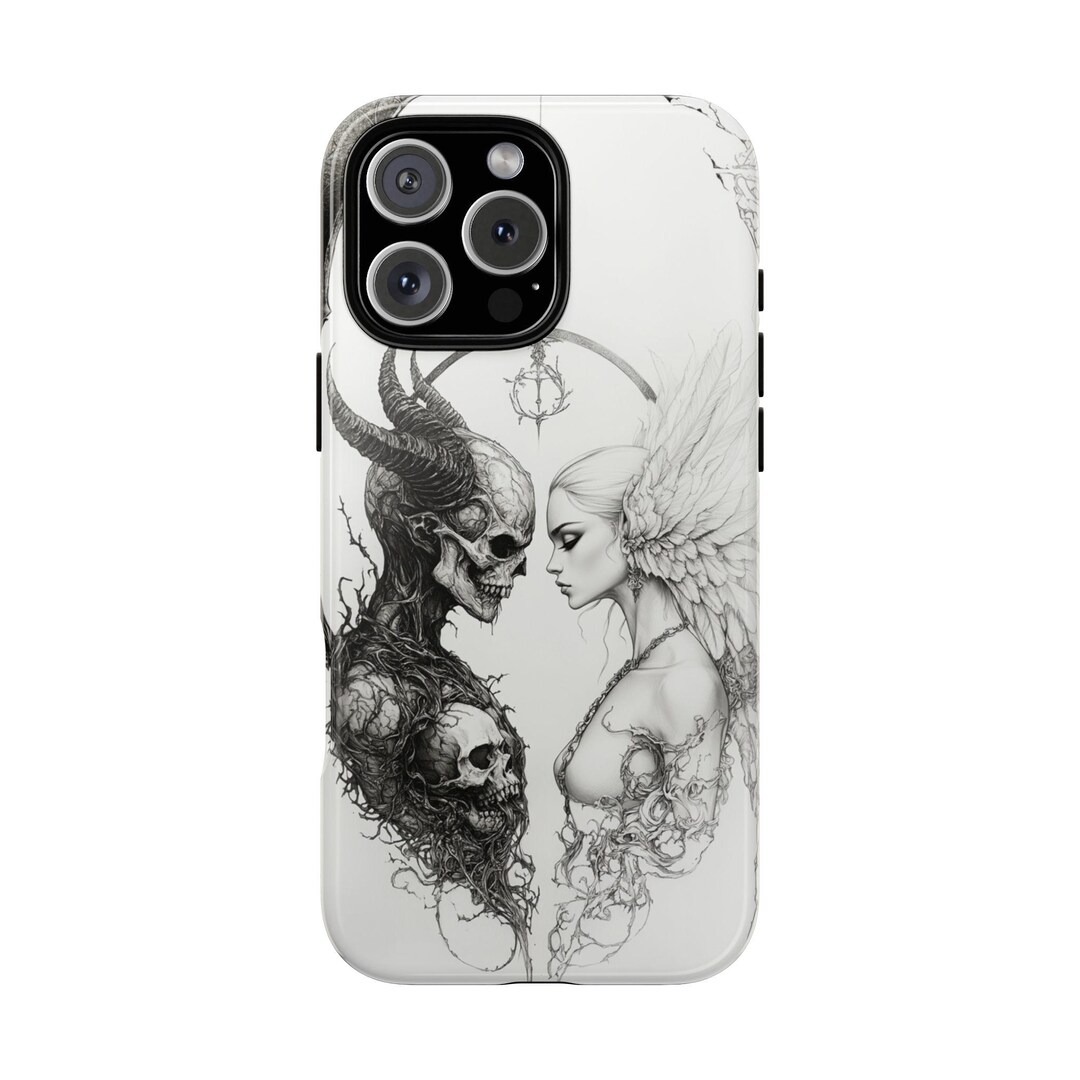 Sketch Demon Angelic Muse Wings & Horns Phone Case for iPhone Magsafe ...