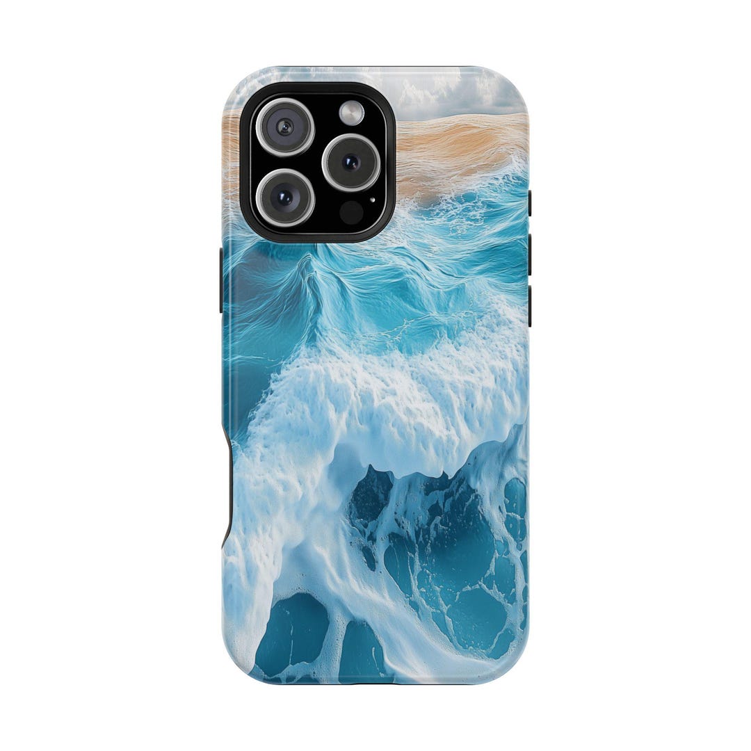Ocean Waves Pastel Blue Phone Case: Iphone, Samsung Galaxy, Pixel ...