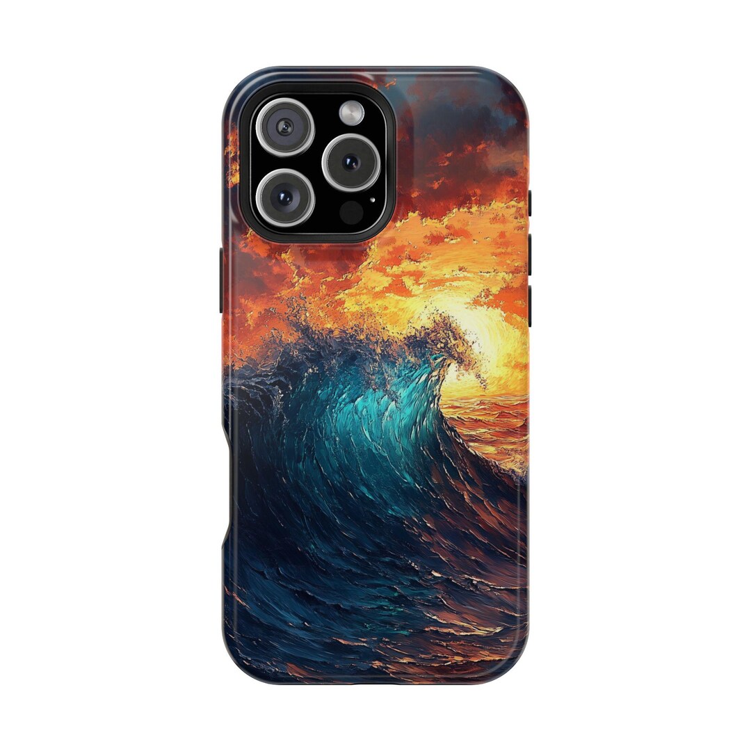 Luminescent Tide Ocean Wave Sea Sunset Phone Case: Iphone, Galaxy ...
