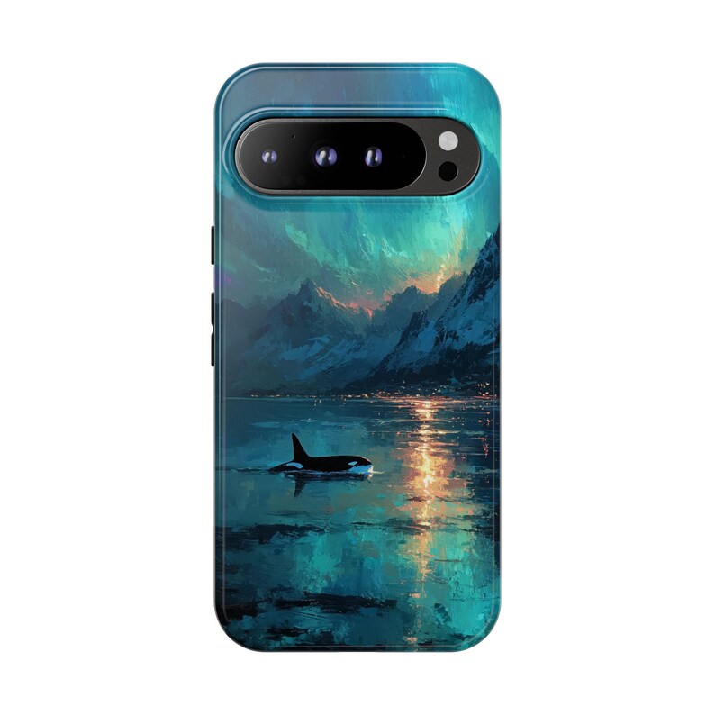Killer Whale Orca Aurora Mountains Phone Case: iPhone, Galaxy, Pixel ...