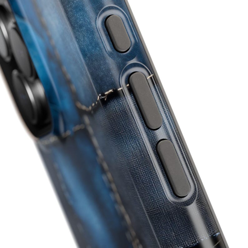 Iphone, Galaxy, Pixel - Denim Blue Textile Pattern UV Print Phone Case ...