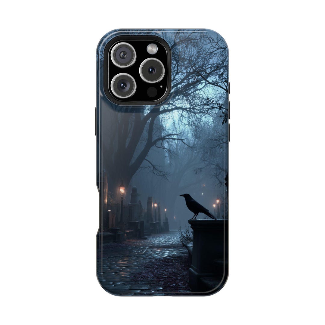 Gothic Graveyard Raven Night Fog Phone Case: Iphone, Galaxy, Pixel ...