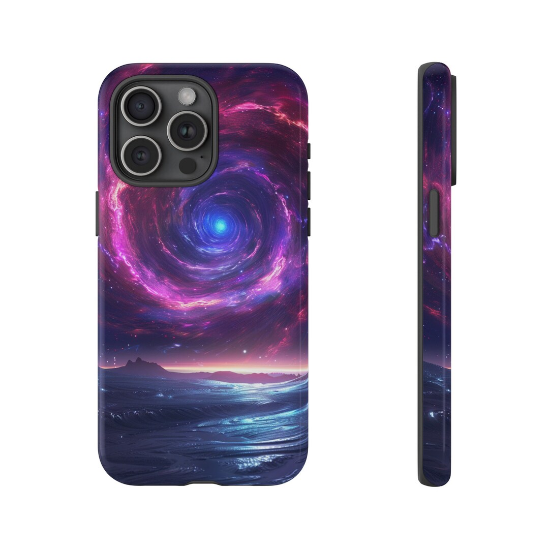 Purple Galaxy Wormhole Space Outer Planets Phone Case for iPhone 16 16e ...