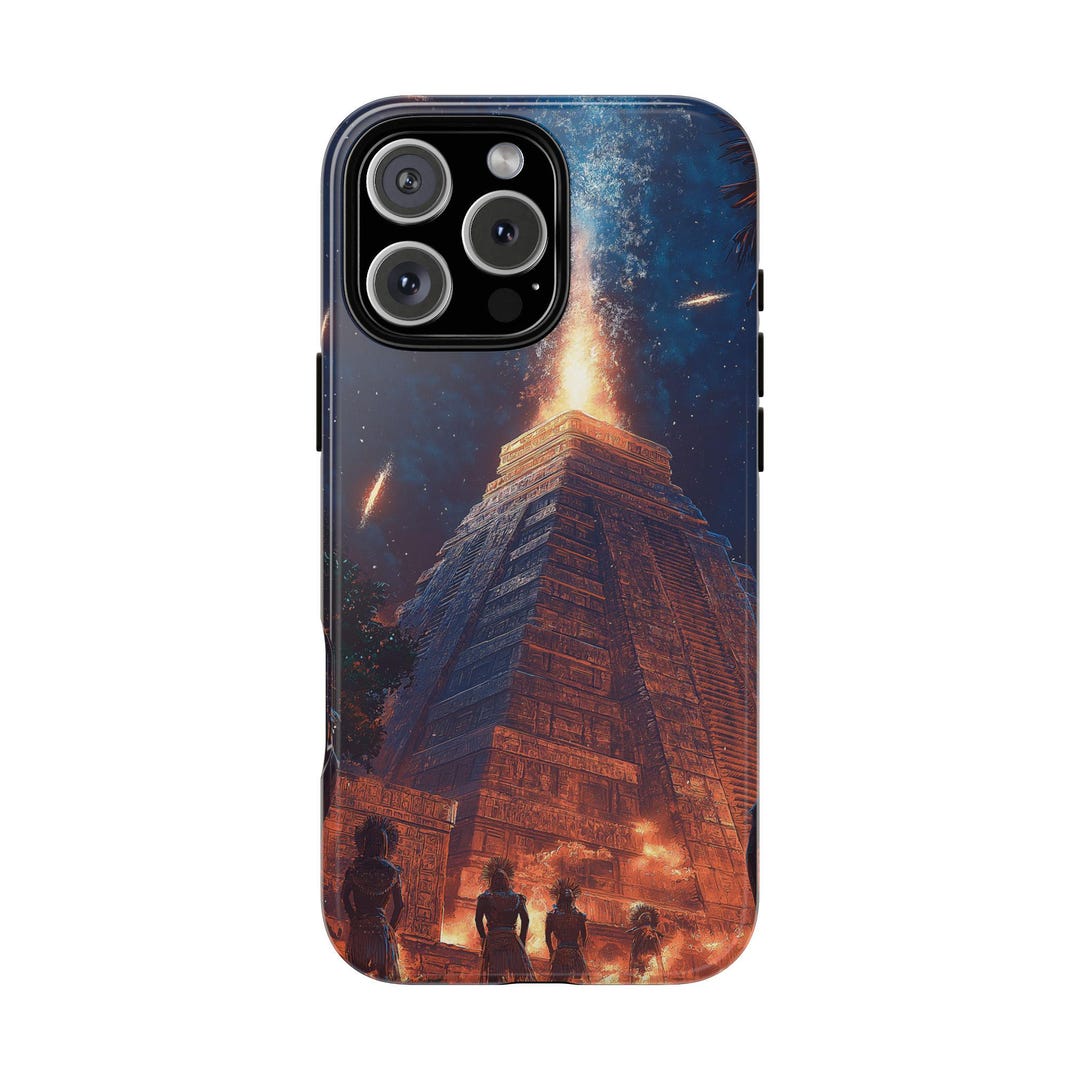 Mayan Ritual Pyramid Ancient Stars Phone Case for iPhone 16 16e 15 14 ...