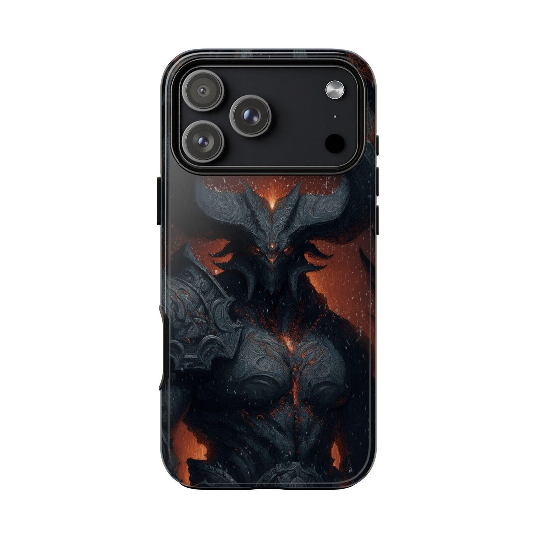 Underworld Demon Obsidian Horns Phone Case - Lifetime Warranty - Etsy