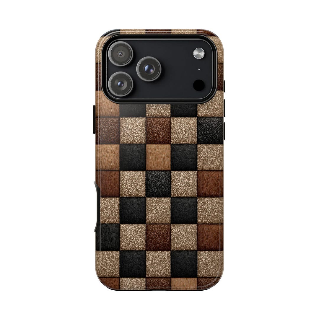 Earthy Tone Checkerboard Tiles Phone Case for iPhone Galaxy Pixel ...